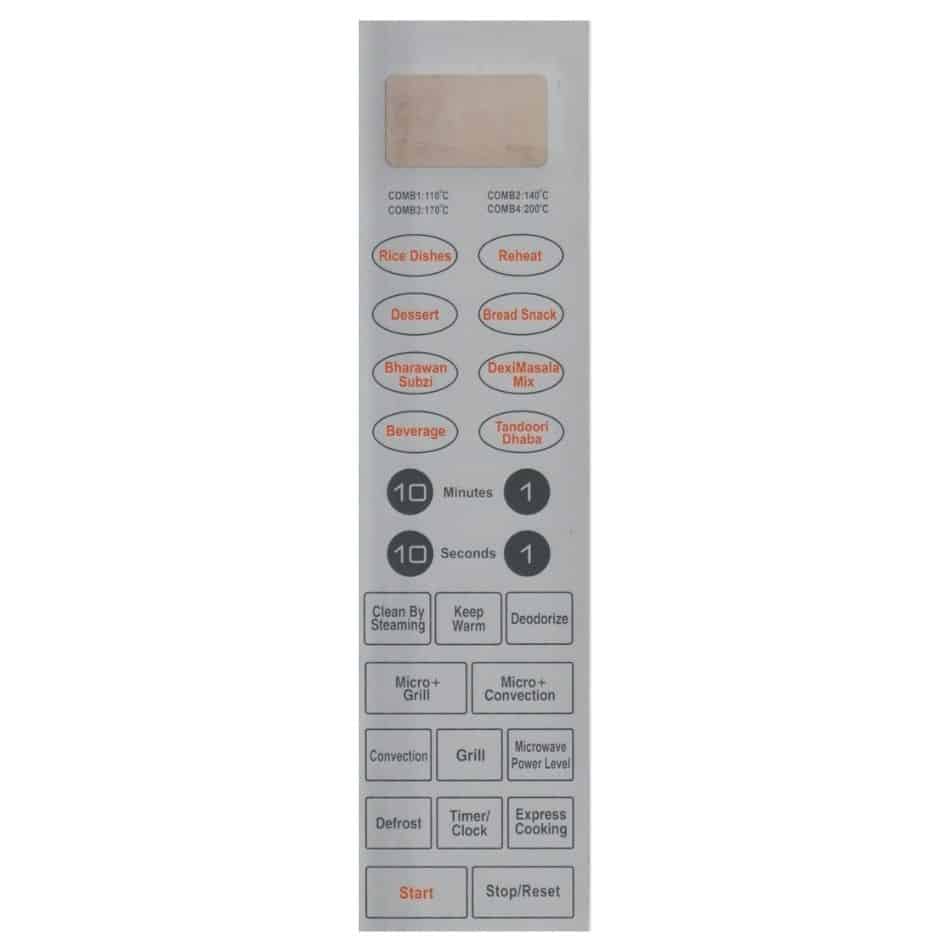 Microwave Oven Membrane Keypad - SidharthRefrigeration